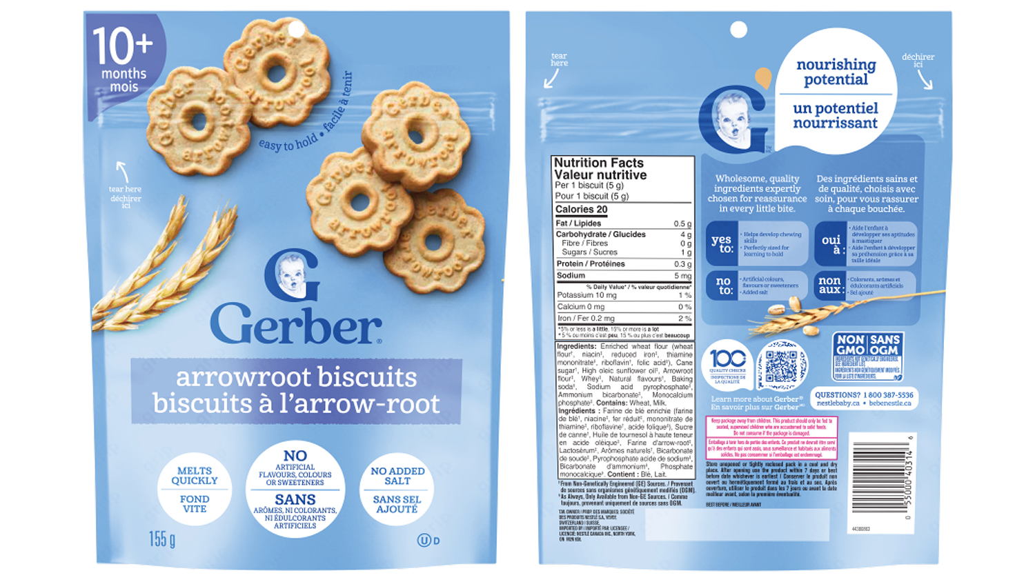 Gerber brand arrowroot biscuits recalled due to possible presence of ...